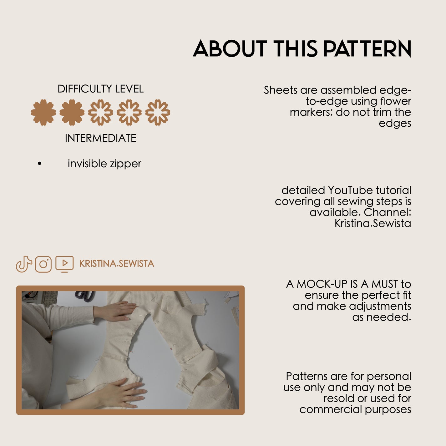 Pinafore Dress ENYA Sewing Pattern PDF | Kristina Sewista