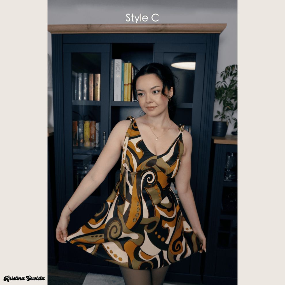 Bias Cut Dress IRENE Sewing Pattern PDF – Slip Dress | Kristina Sewista